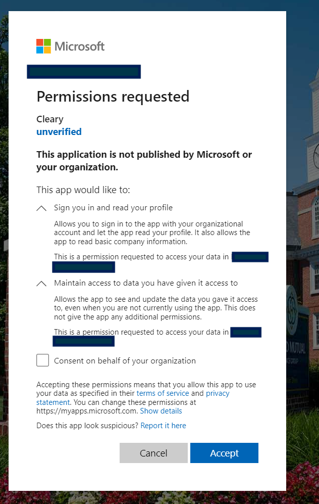 Microsoft Auth – Cleary