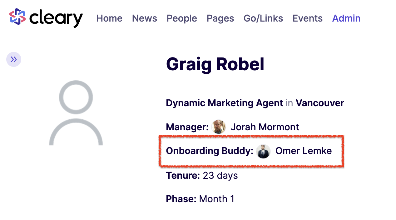 Onboarding Buddies – Cleary